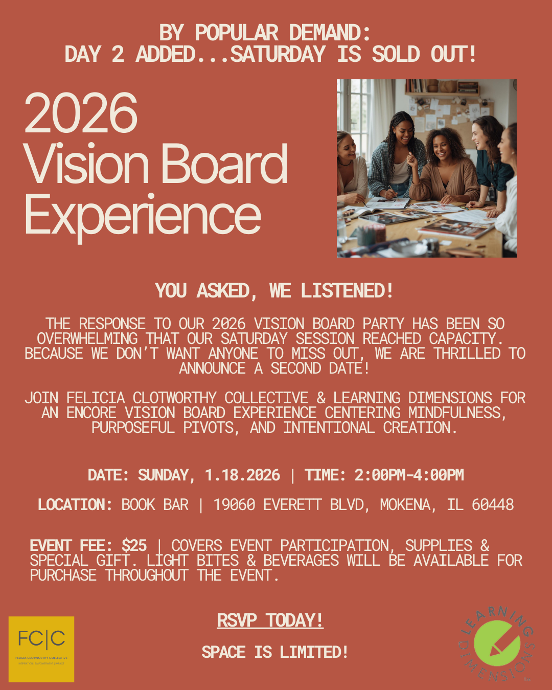 Vision Board Experience Day 2 Added! Saturday, 1.17.2026 Event is SOLD ...